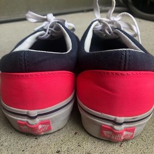 Vans | Shoes | Unisex Navy Blue And Neon Pink Vans | Poshmark